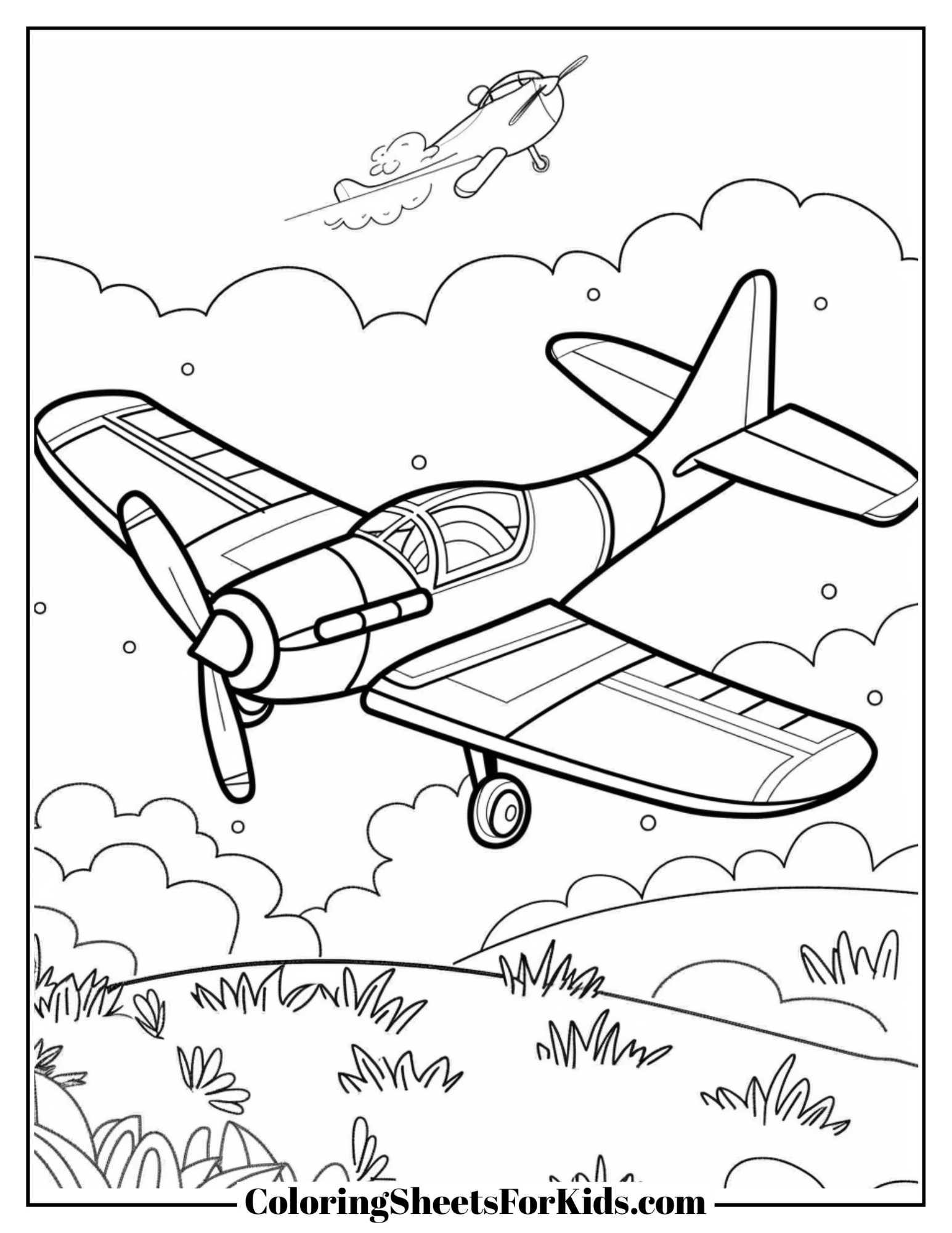 Plane Coloring Pages [Free Coloring Pages Downloads] - Coloring Sheets ...
