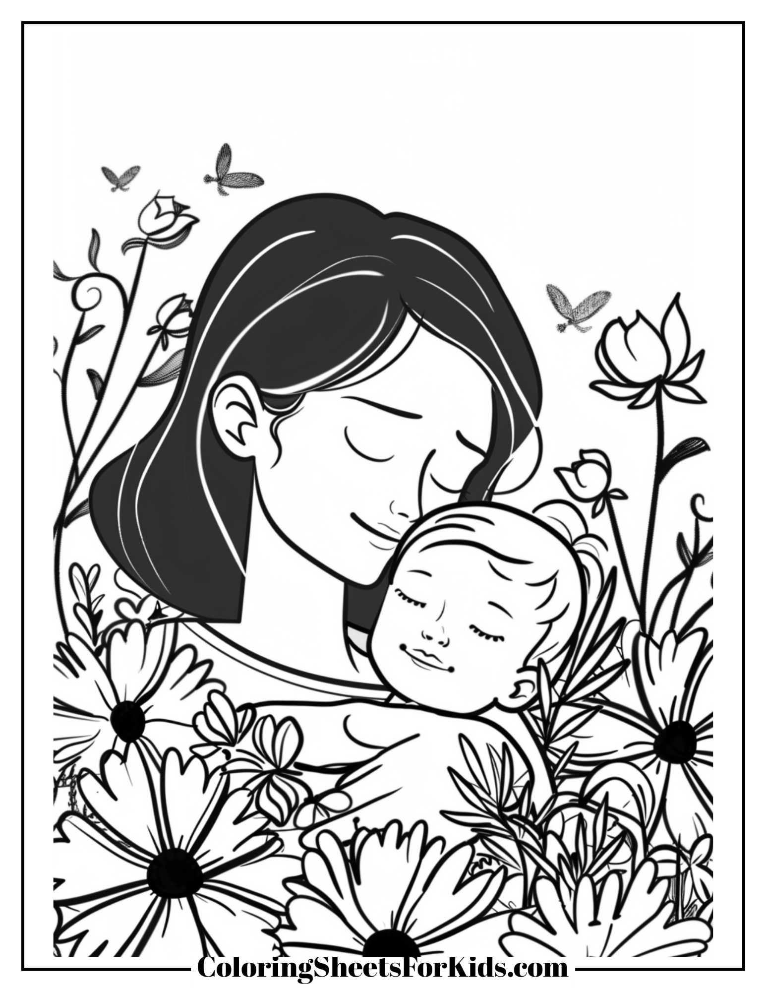 Mother's Day Coloring Pages (Free Print & Downloads) - Coloring Sheets ...