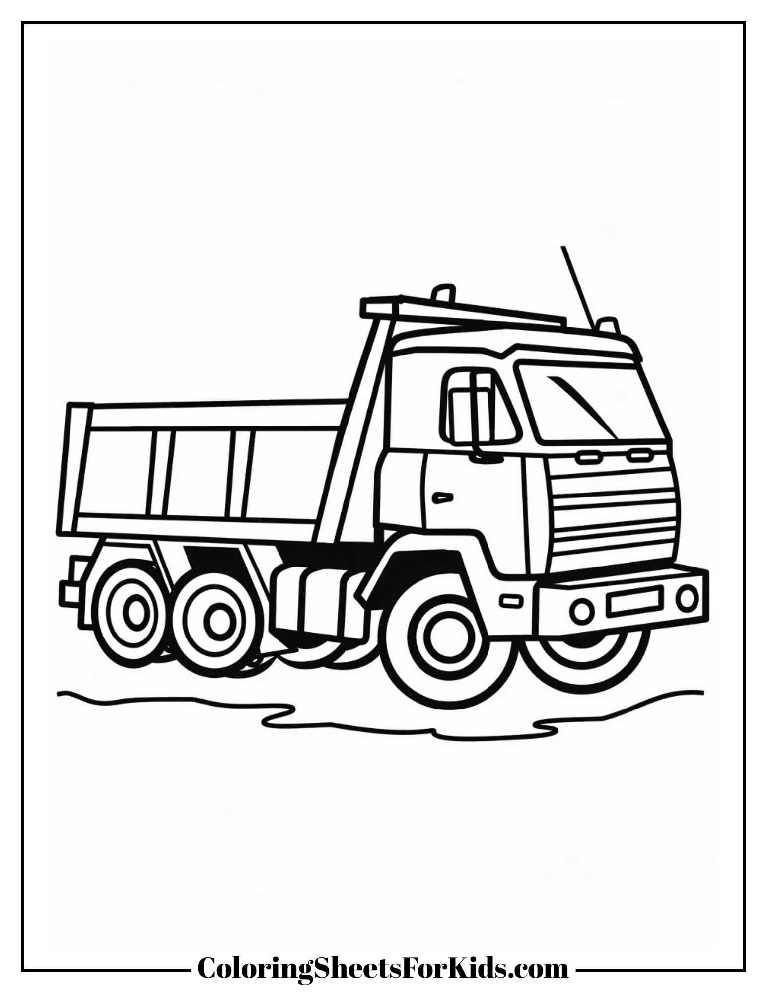 Dump Truck Coloring Pages (Free Downloads) - Coloring Sheets For Kids