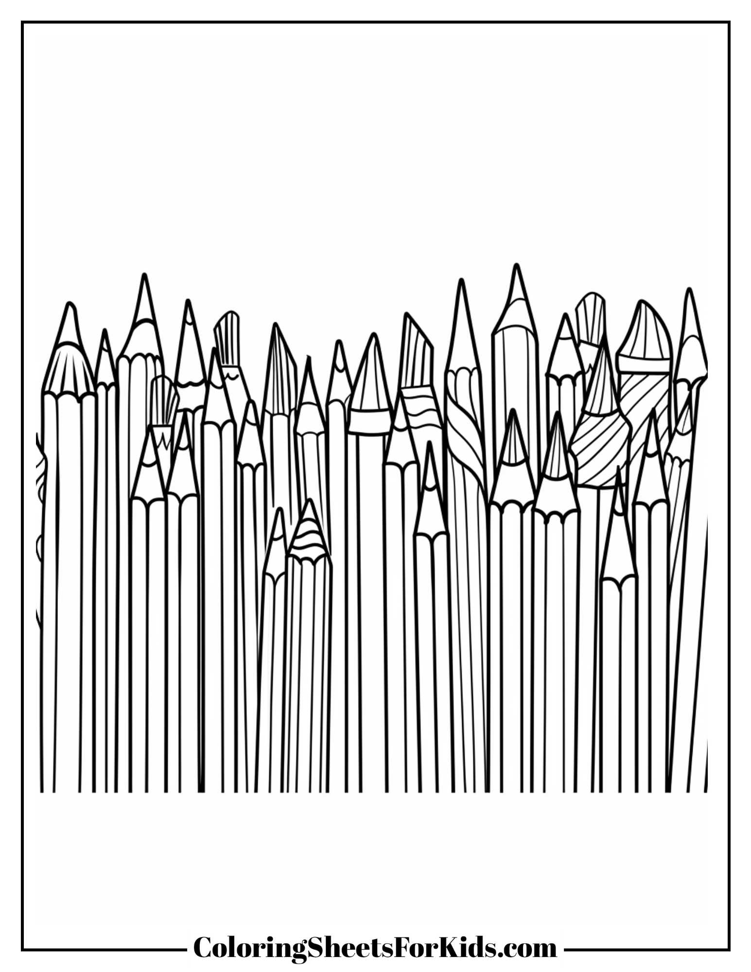Pencil Coloring Pages (Free Downloads) - Coloring Sheets For Kids