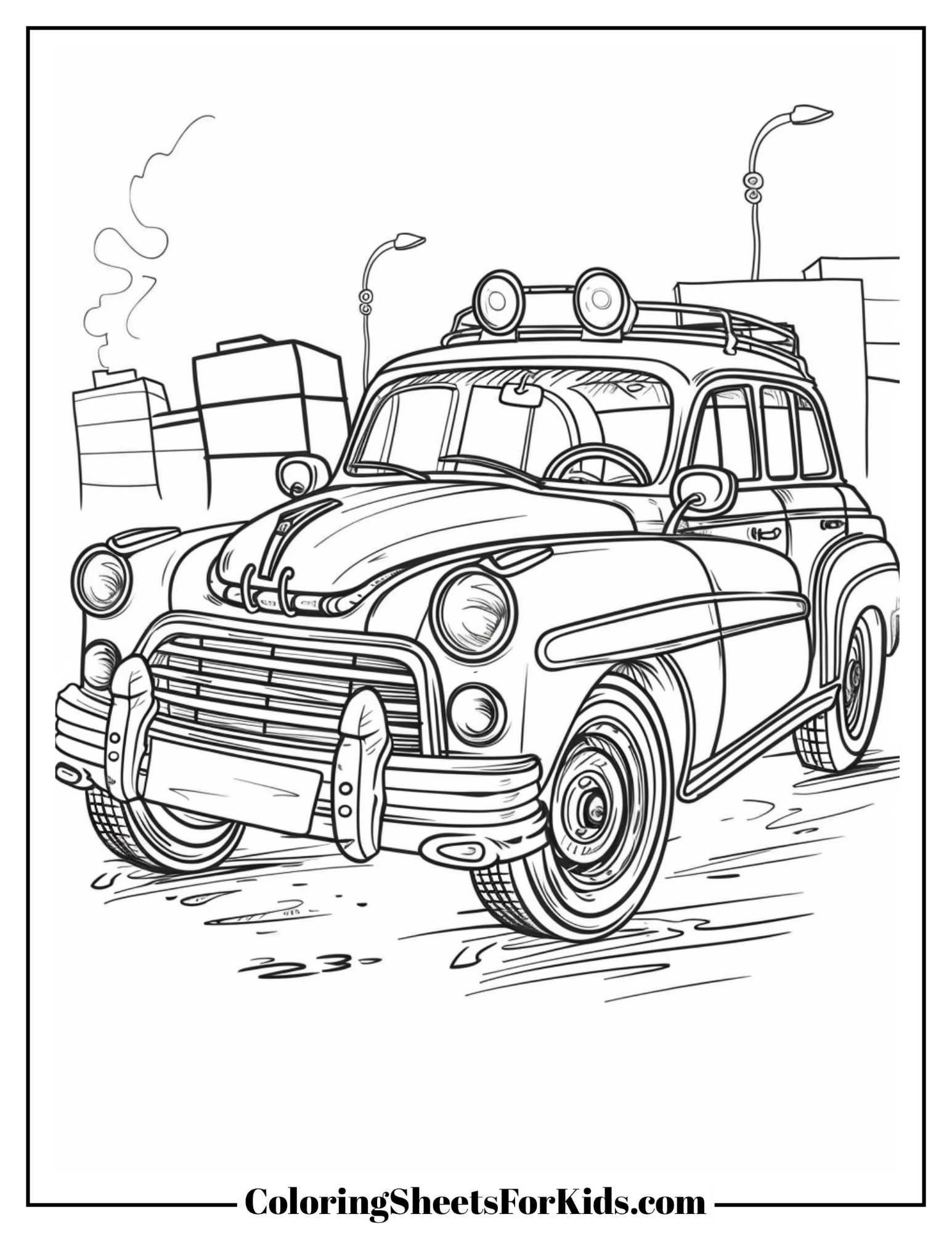 Taxi Coloring Pages (Free PDF Printables) - Coloring Sheets For Kids