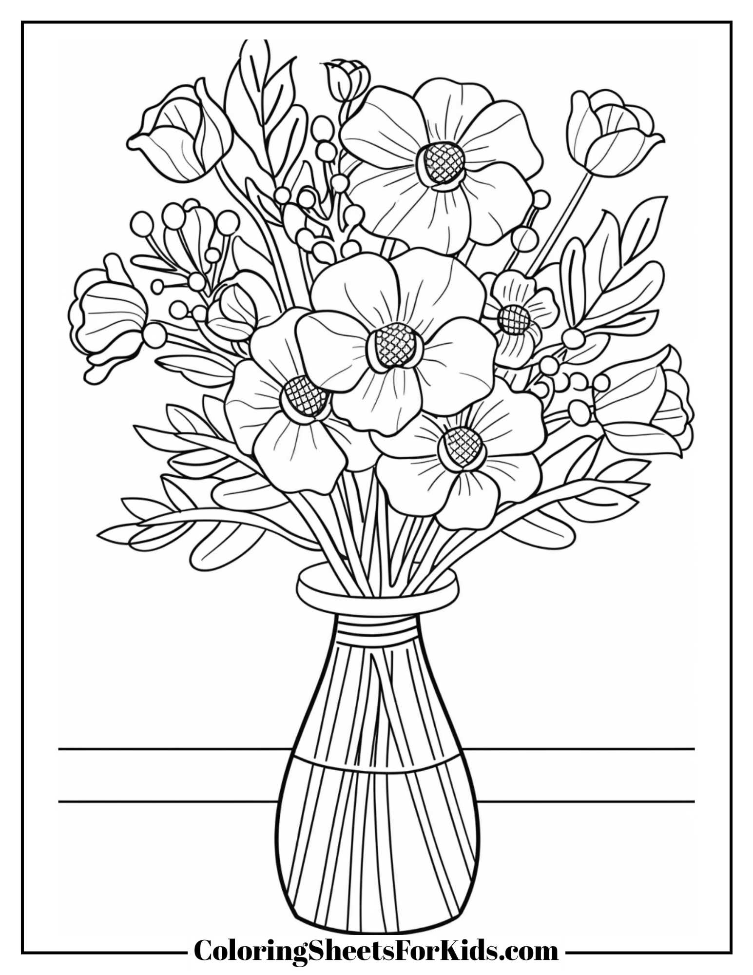 Peony Coloring Pages (Free to Print) - Coloring Sheets For Kids