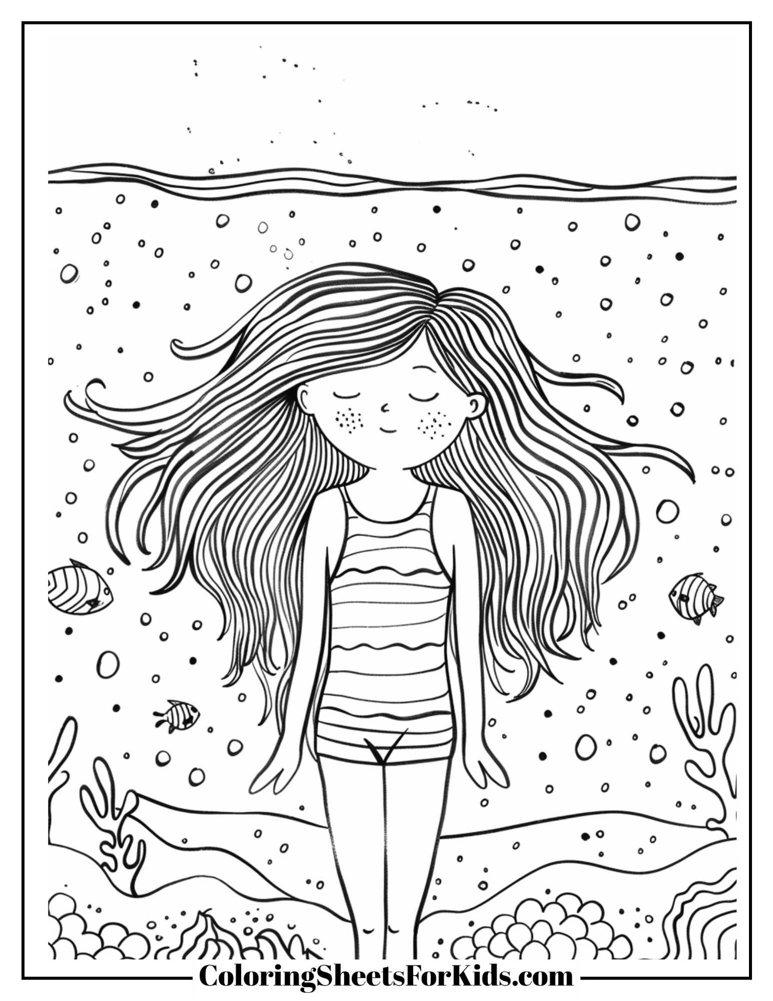 Swimming Coloring Pages (Free PDF Printables) - Coloring Sheets For Kids
