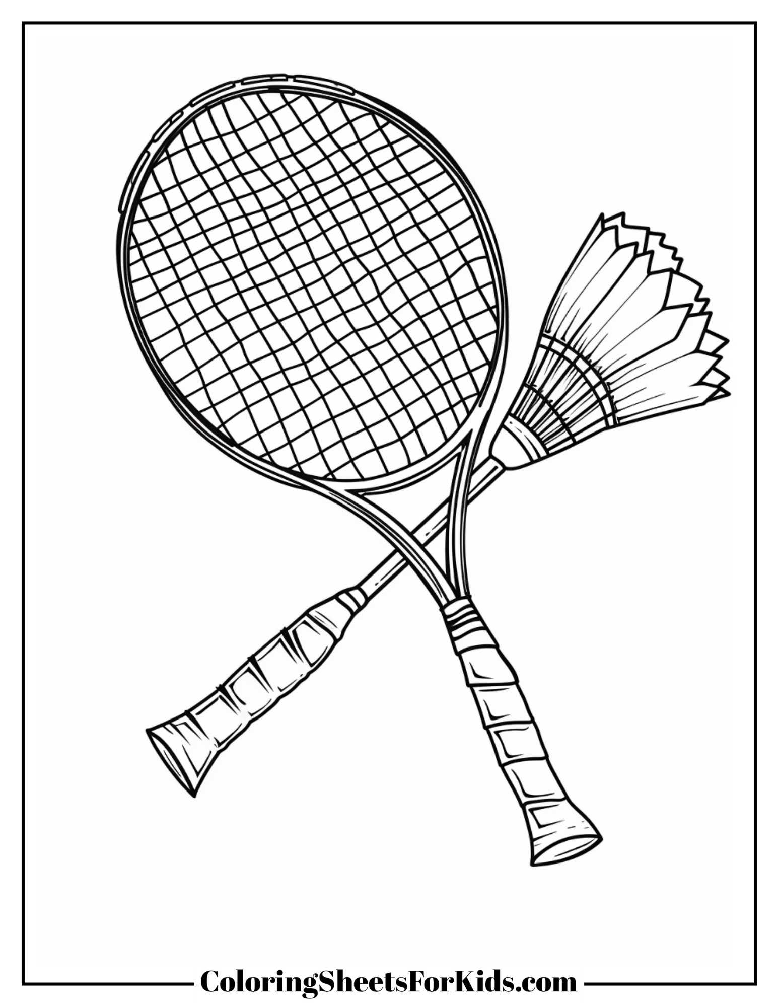 Badminton Coloring Pages (Free PDF Printables) - Coloring Sheets For Kids