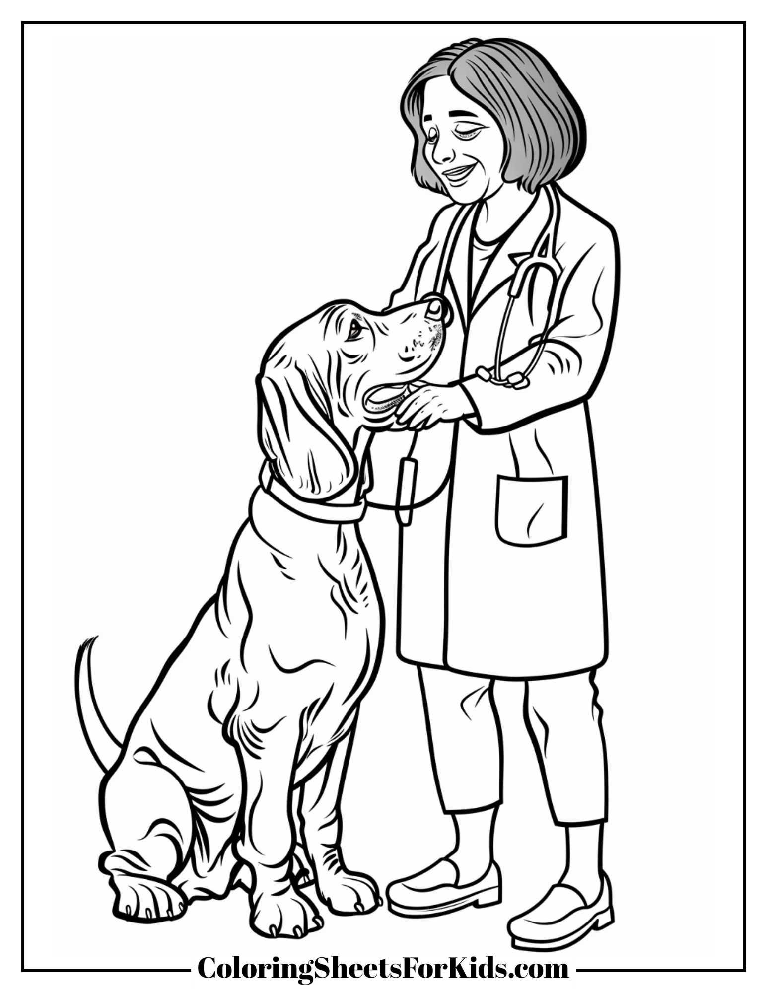 Veterinarian Coloring Pages (PDF Printables) - Coloring Sheets For Kids