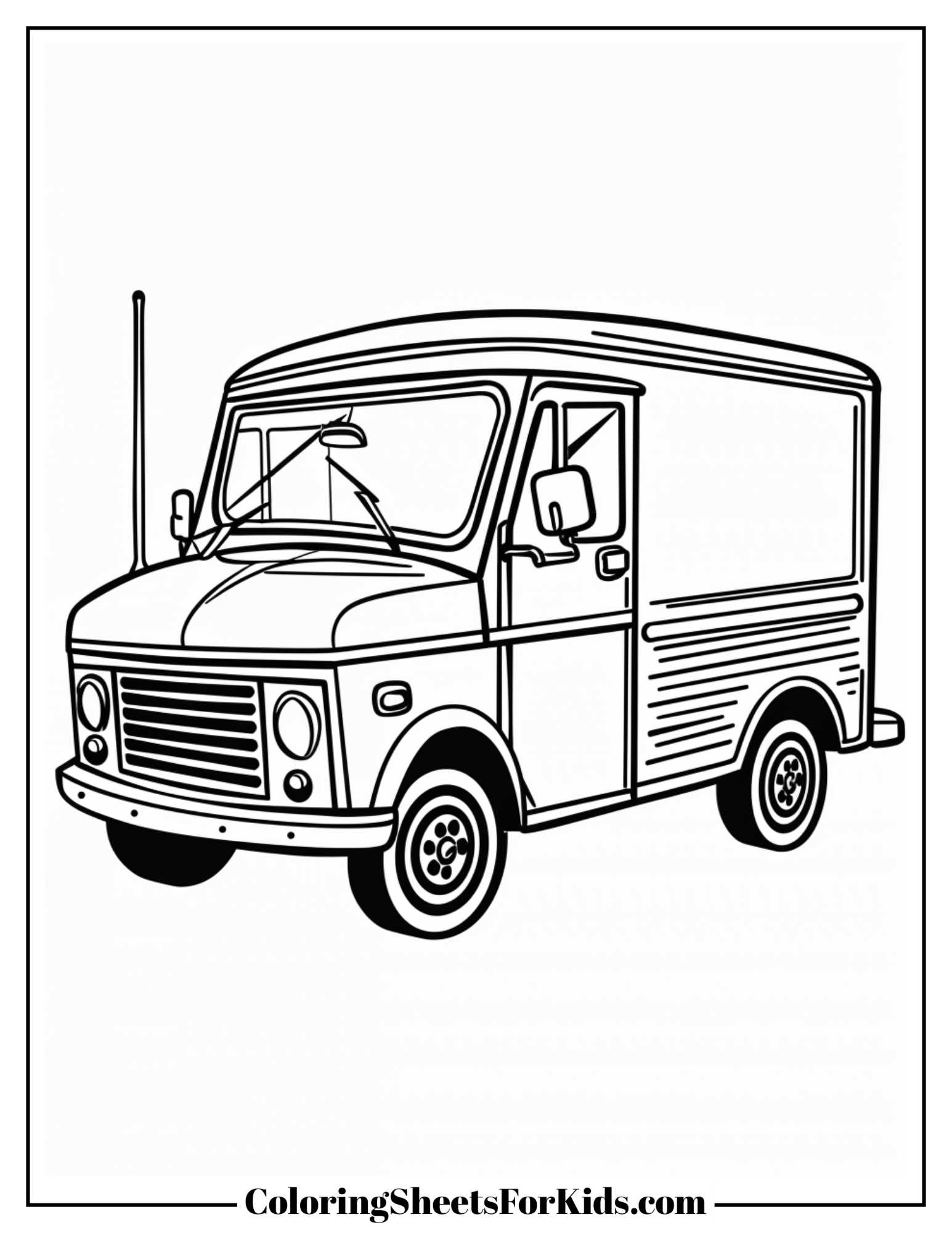 Delivery Truck Coloring Pages (Printables for All Ages) - Coloring ...