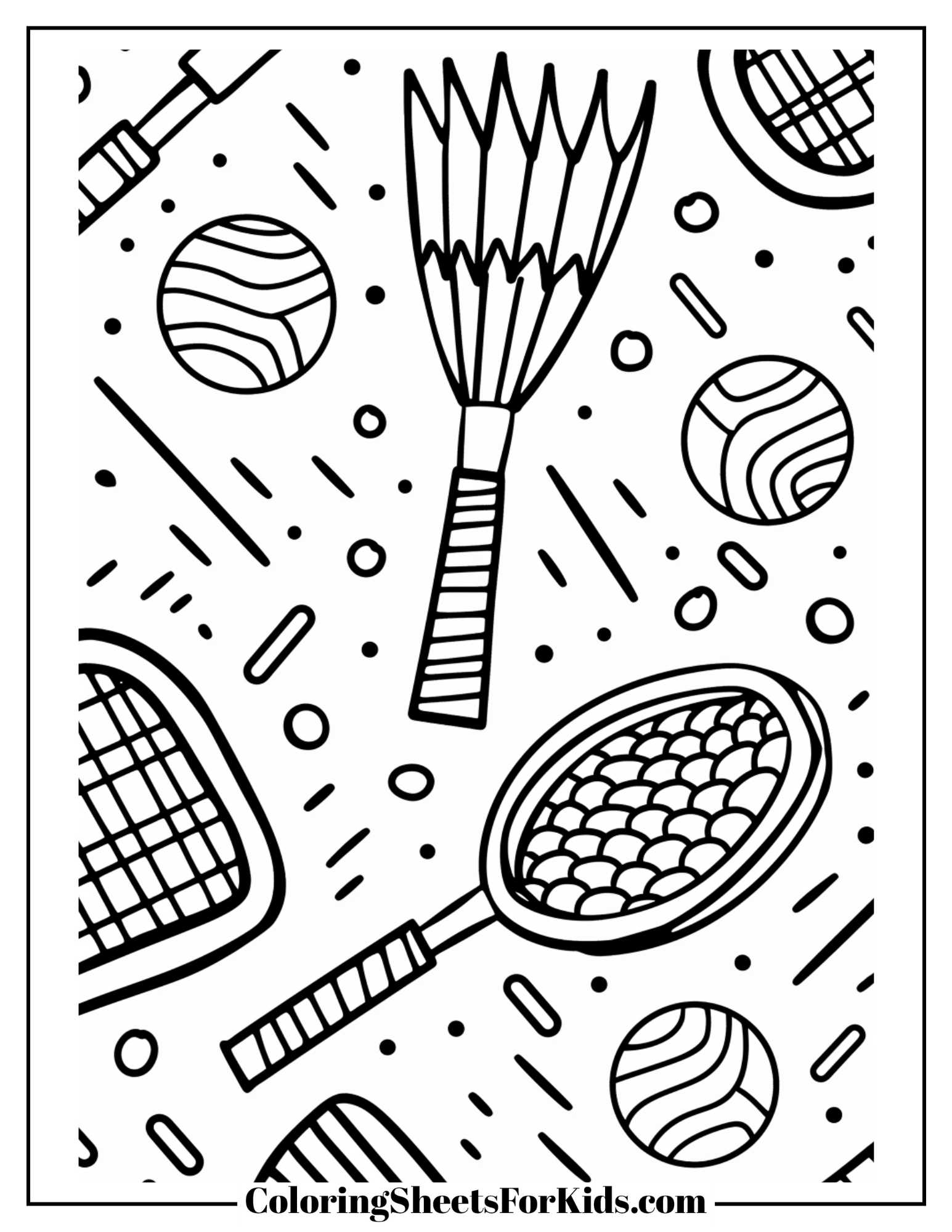 Badminton Coloring Pages (Free PDF Printables) - Coloring Sheets For Kids