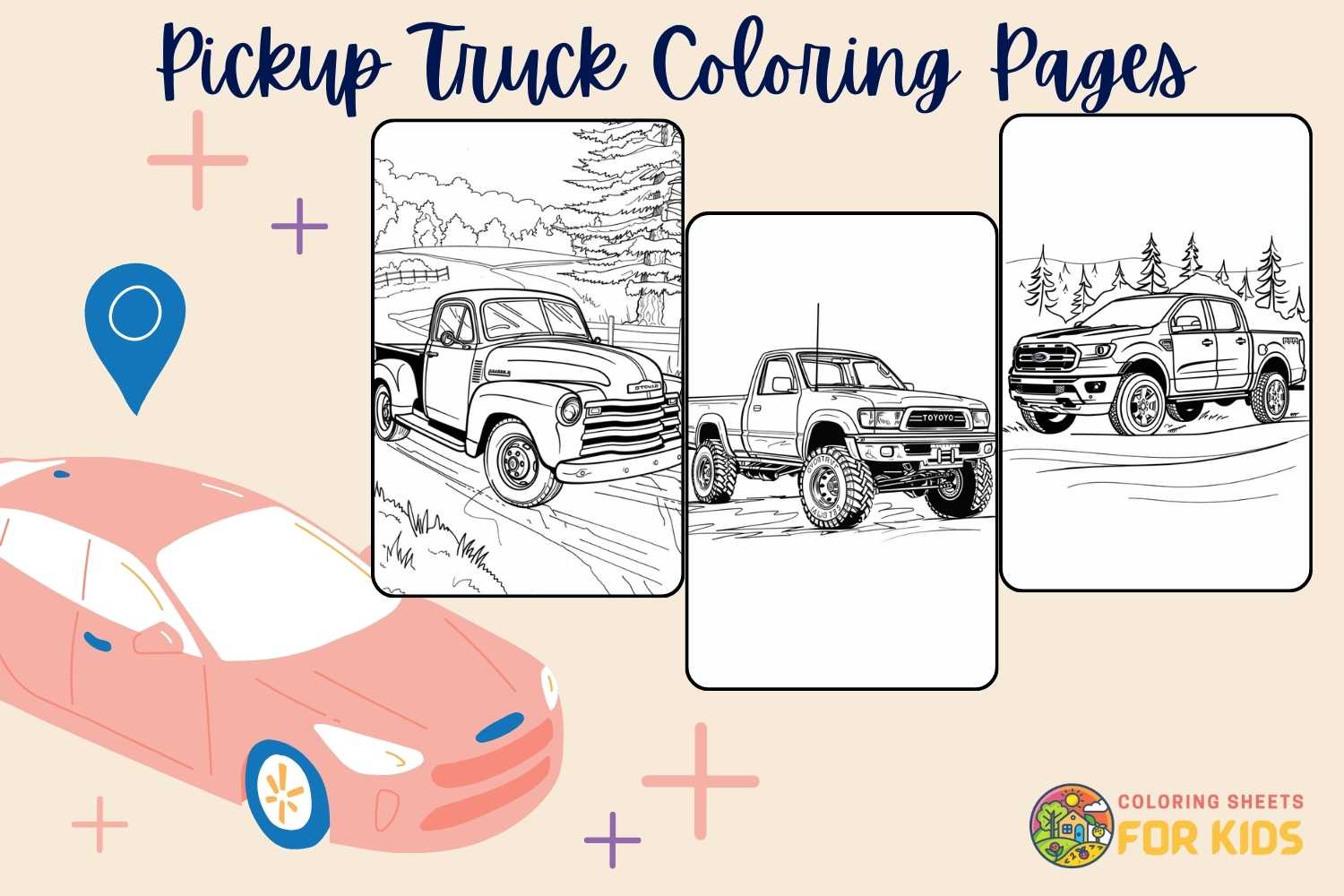 Pickup Truck Coloring Pages (Free Printables) - Coloring Sheets For Kids